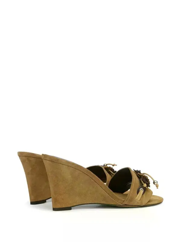 Isabel Marant Étoile Anee Decorated-strap Suede Mules - Neutrals