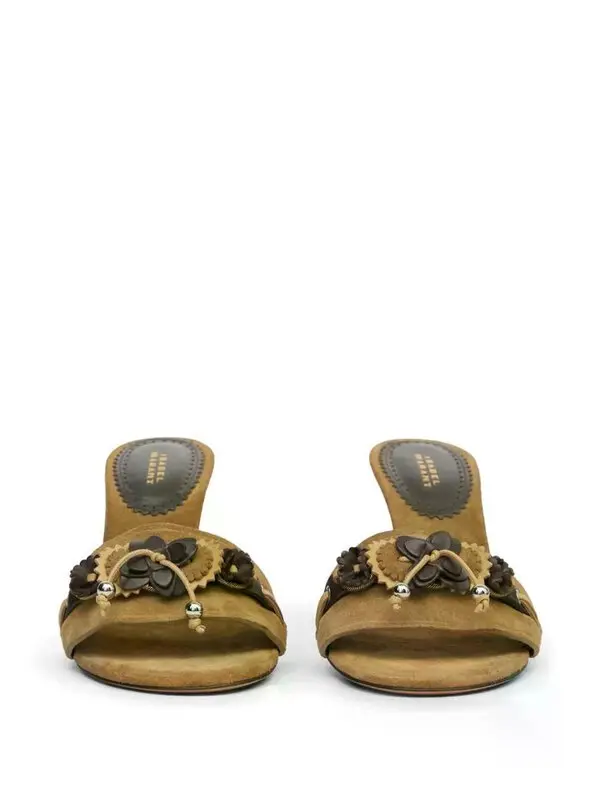 Isabel Marant Étoile Anee Decorated-strap Suede Mules - Neutrals