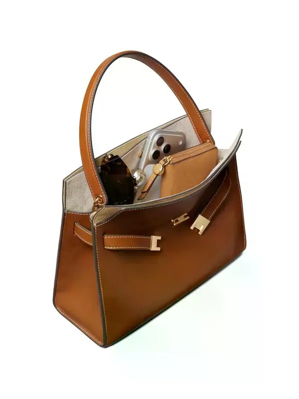 Tory Burch Small Lee Radziwill Double Bag - Brown