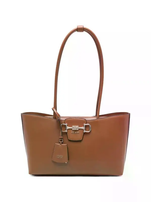 Guess Metal Hardware Tote Bag - Brown