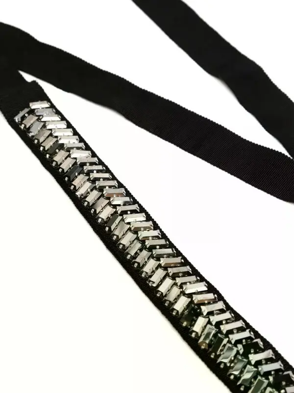 Dice Kayek Stud-embellished Tie-fastening Belt - Black