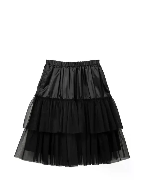 Comme Des Garçons Tiered Midi Skirt - Black