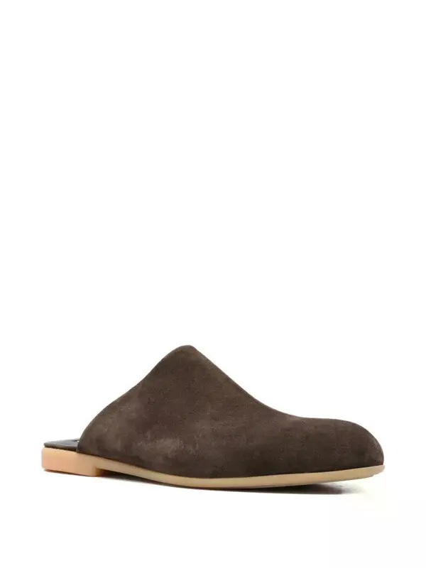 JIL SANDER Flat-sole Suede Slip-on Sandals