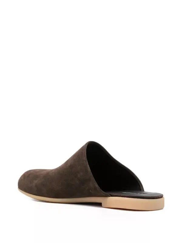 JIL SANDER Flat-sole Suede Slip-on Sandals
