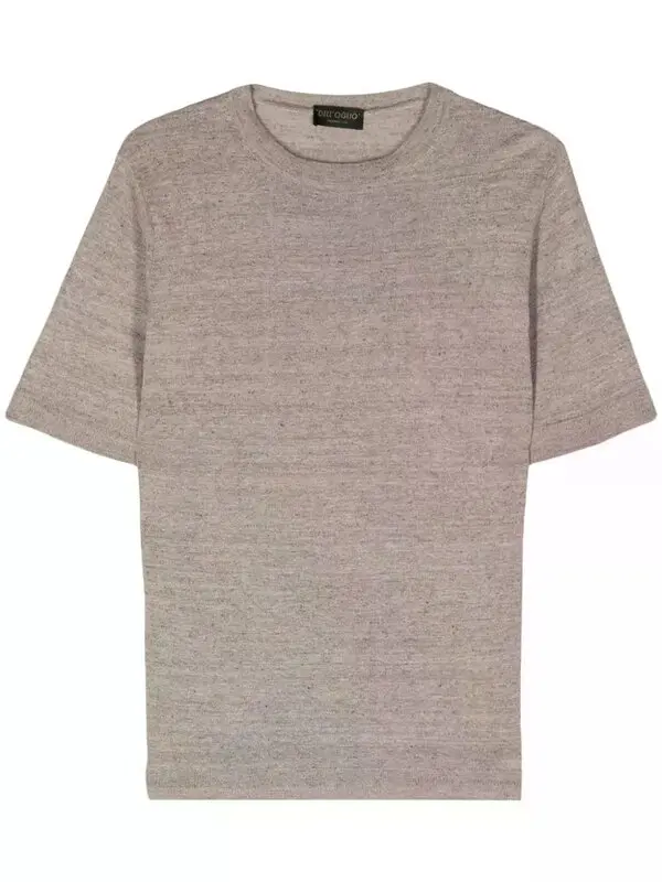 DELL'OGLIO Crew-neck Speckle-knit T-shirt