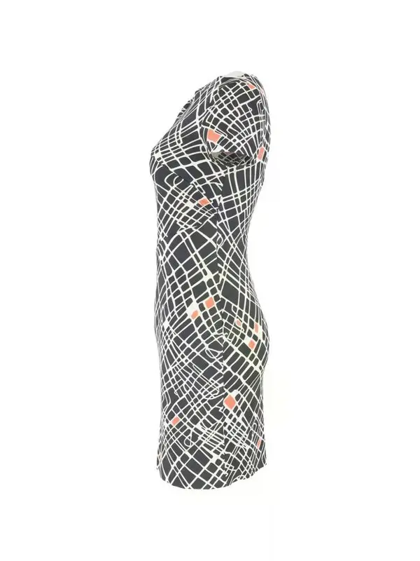 Diane Von Furstenberg Printed Silk Mini Dress - Black