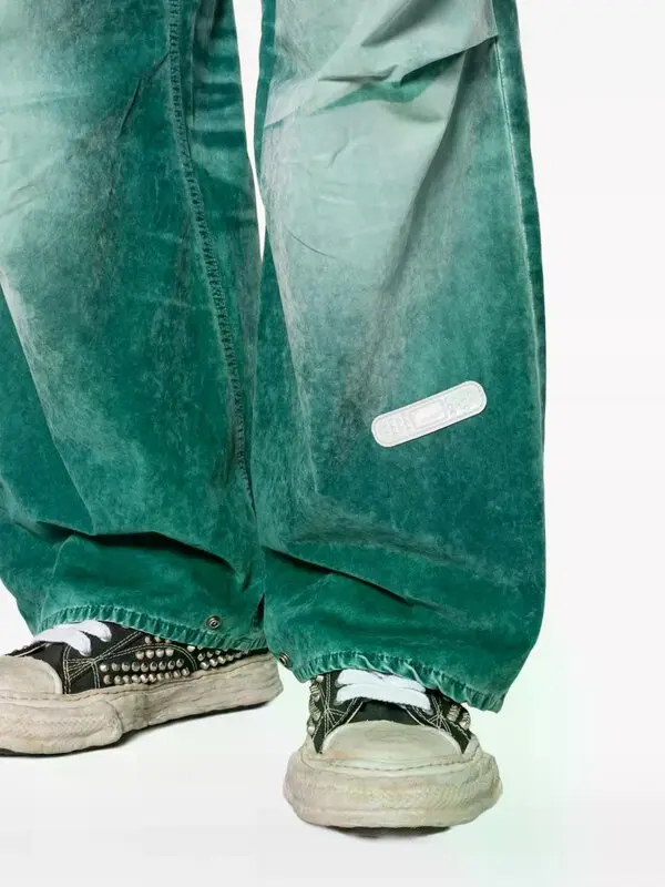 PDF Velvet Embroidered Trousers With Belt Loops