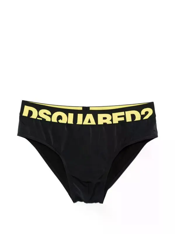 Dsquared2 Logo Waistband Briefs - Black