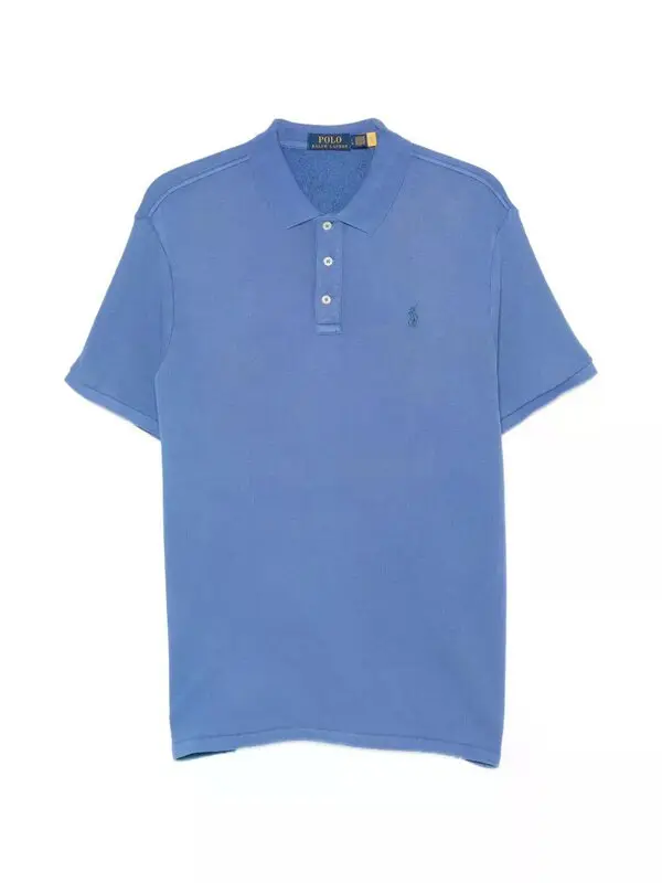 Polo Ralph Lauren Button-front Short-sleeve Polo Shirt - Blue