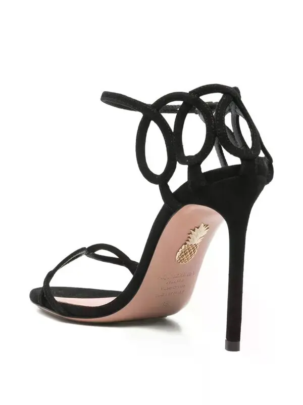 AQUAZZURA Hula Cutout Sandals - Black