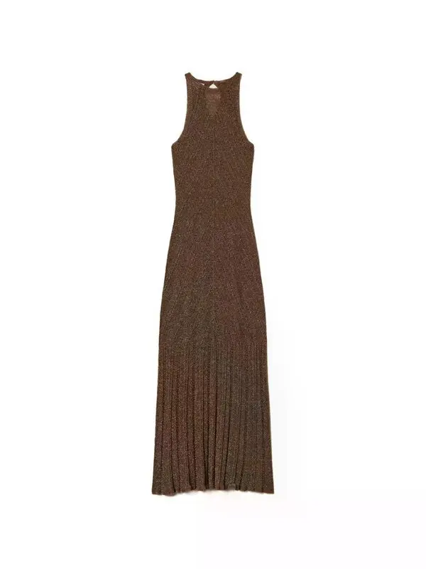 TWINSET Sleeveless Racer Back Maxi Dress