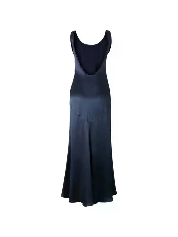 Off-White Satin Midi Dress