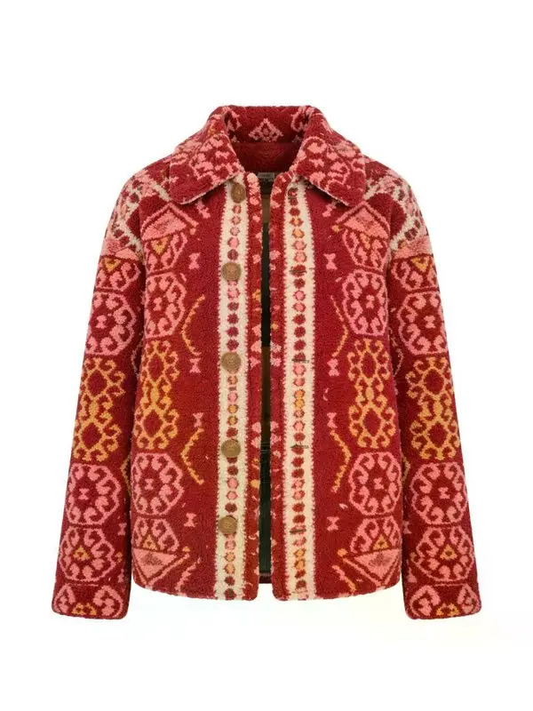MOTHER Patterned Buttoned Jacket - Red