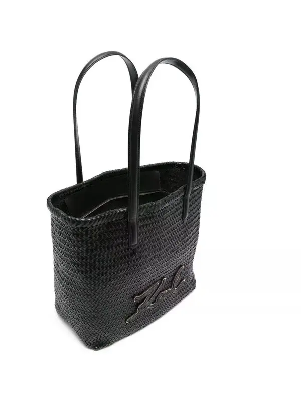 Karl Lagerfeld Woven Tote Bag With Front Logo