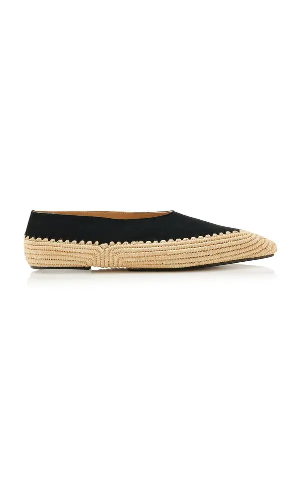 Gabriela Hearst Strength Panelled Ballerina Flats - Black