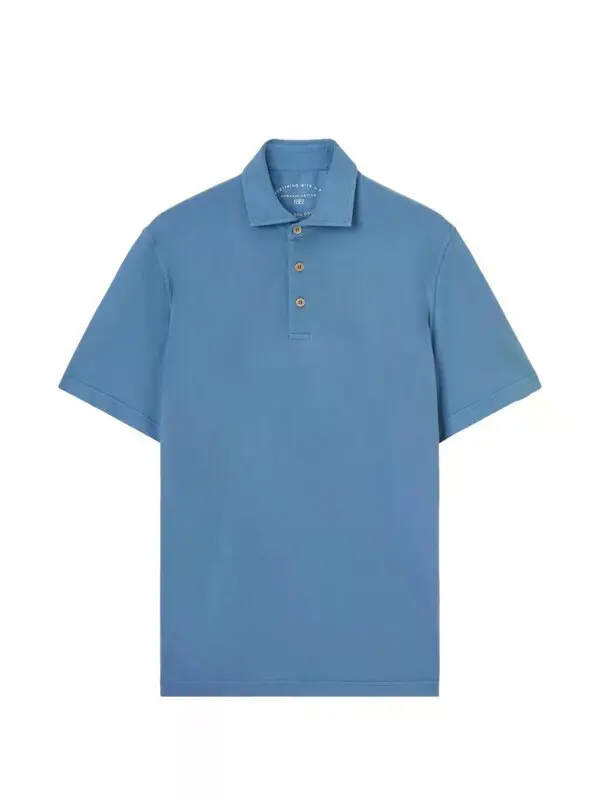 Fedeli Buttoned Polo Shirt - Blue