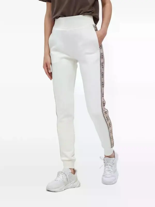 Guess Pattern Trim Track Pants - White
