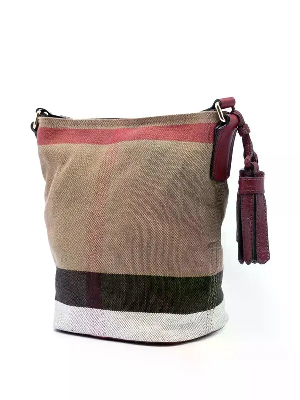 Burberry Mini Mega Check Canvas Ashby Bucket Bag
