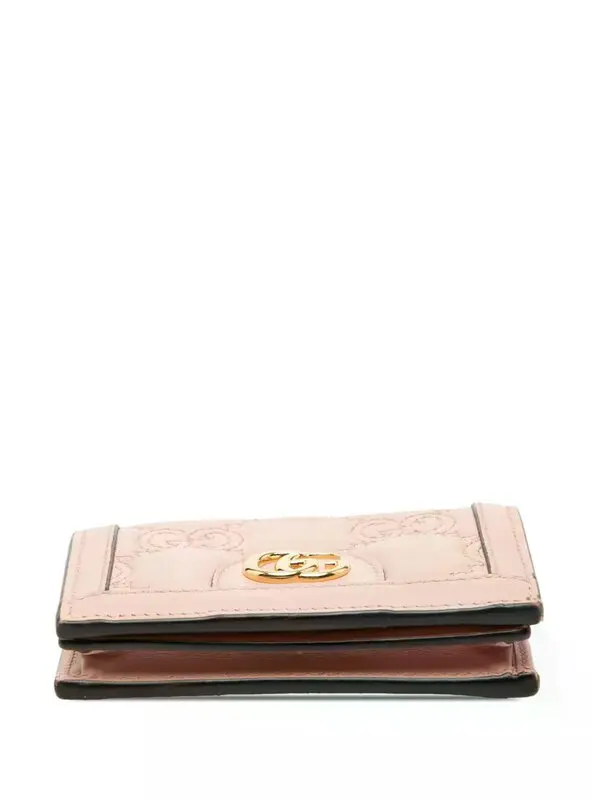 Gucci 2016-2026 Gg Matelasse Leather Card Case Wallet Small Wallets - Pink