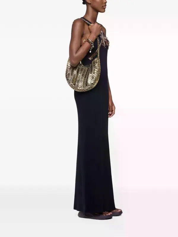 Rabanne Embroidered Palm Tree Maxi Dress