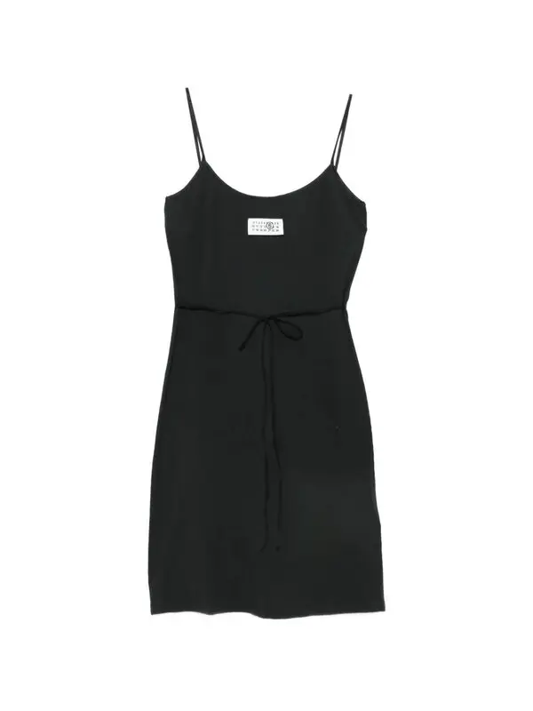 MAISON MARGIELA Logo-detail Mini Dress - Black