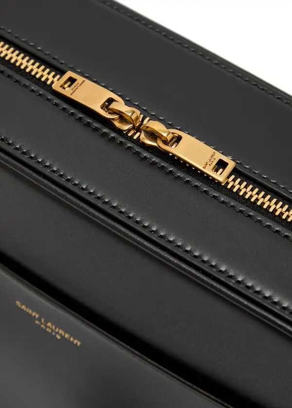 Saint Laurent Daily Cam Logo Leather Cross-body Bag
