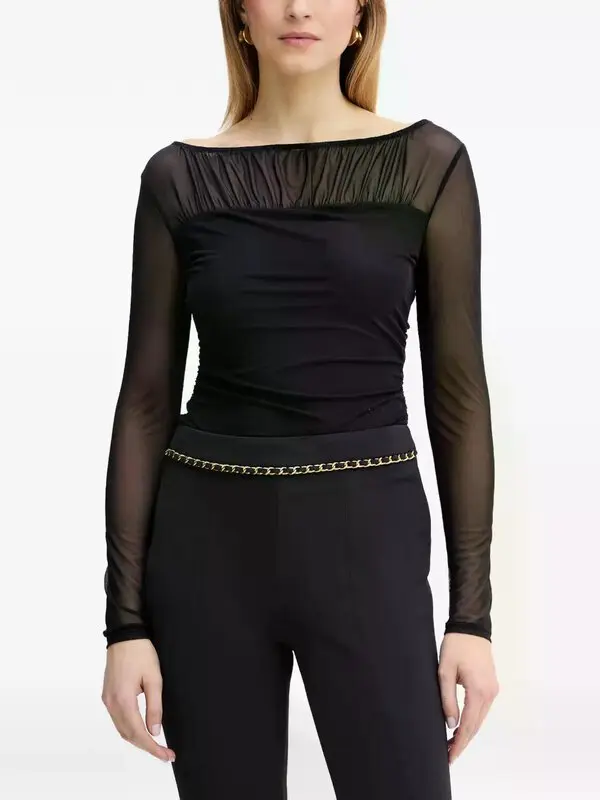Guess Kadelyn Gathered-detail Long-sleeve Top