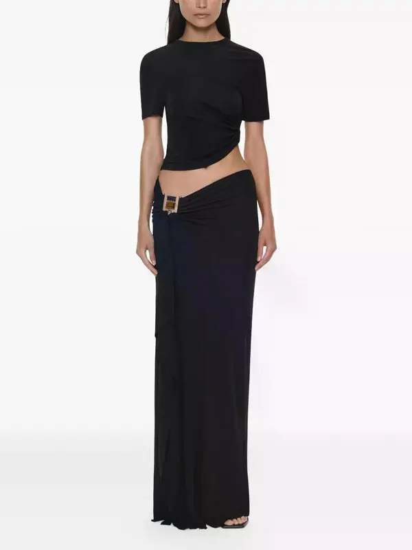 Christopher Esber Bezel Cascade Quartz Long Skirt - Black