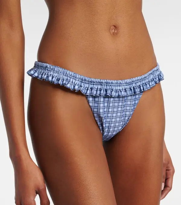 Faithfull The Brand Esterel Checked Bikini Bottoms