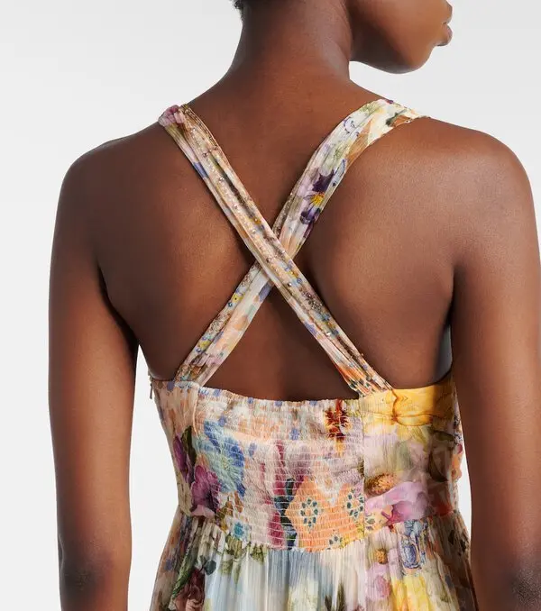 Camilla Embellished Floral Silk Maxi Dress
