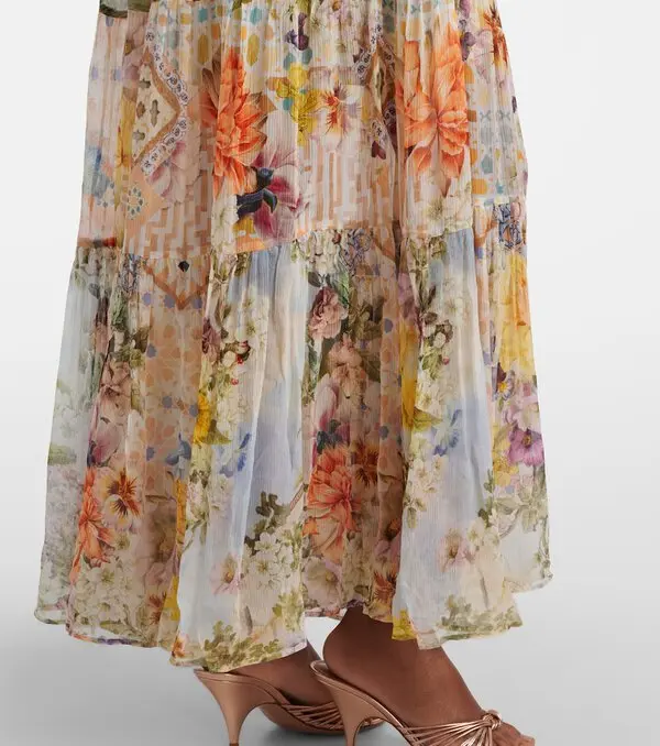 Camilla Embellished Printed Silk Maxi Dress