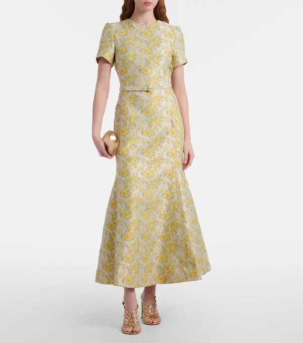 Simkhai Caraline Floral Jacquard Gown