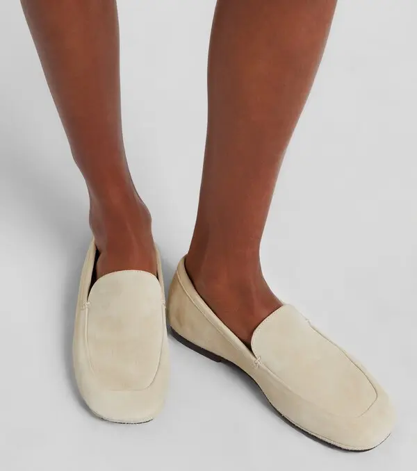 LEMAIRE Suede Slip-on Shoes - Beige