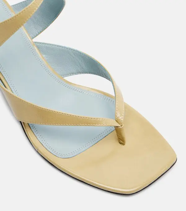 LEMAIRE Leather Thong Sandals - White