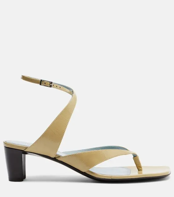 LEMAIRE Leather Thong Sandals - White