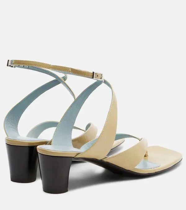 LEMAIRE Leather Thong Sandals - White