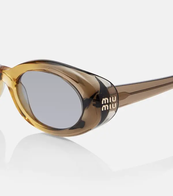 Miu Miu Reverie Oval Sunglasses - Brown