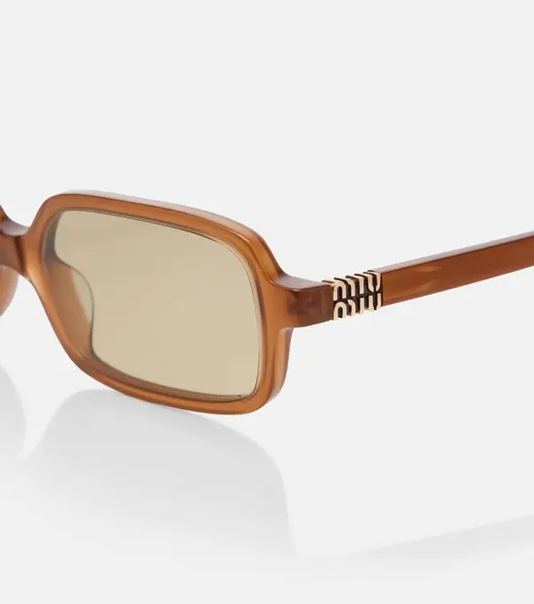 Miu Miu Logo Rectangular Sunglasses