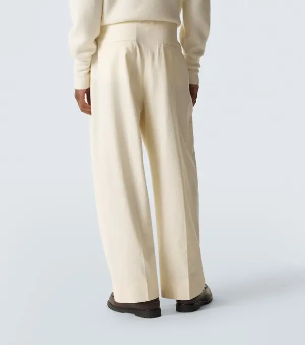 Studio Nicholson Cotton-linen Wide-leg Trousers