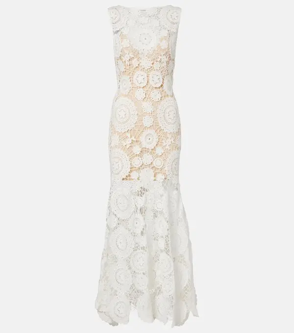 SELF-PORTRAIT Crochet Maxi Dress