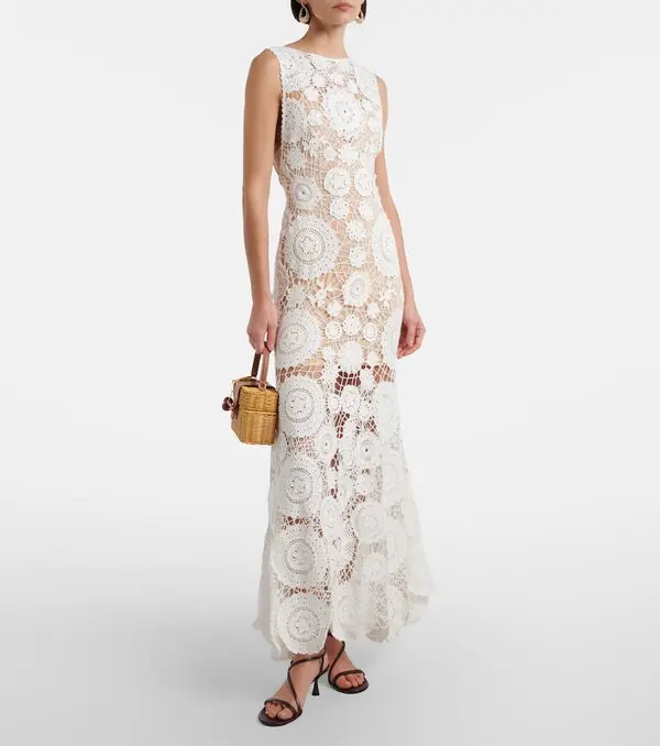 SELF-PORTRAIT Crochet Maxi Dress