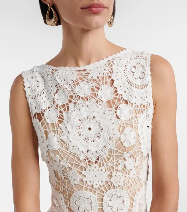 SELF-PORTRAIT Crochet Maxi Dress