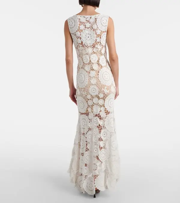 SELF-PORTRAIT Crochet Maxi Dress