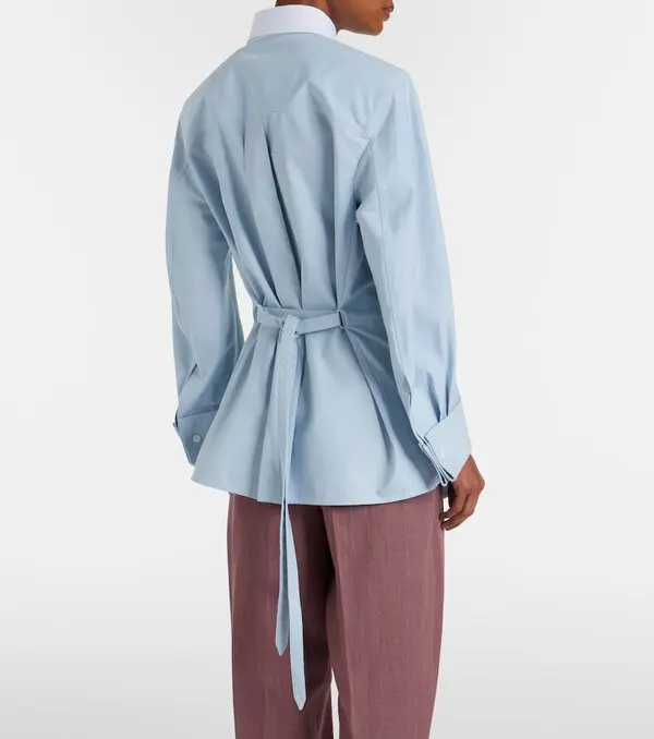 Bottega Veneta Cotton Oxford Shirt - Blue