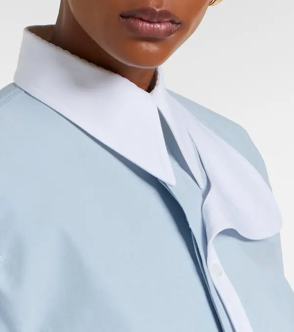 Bottega Veneta Cotton Oxford Shirt - Blue