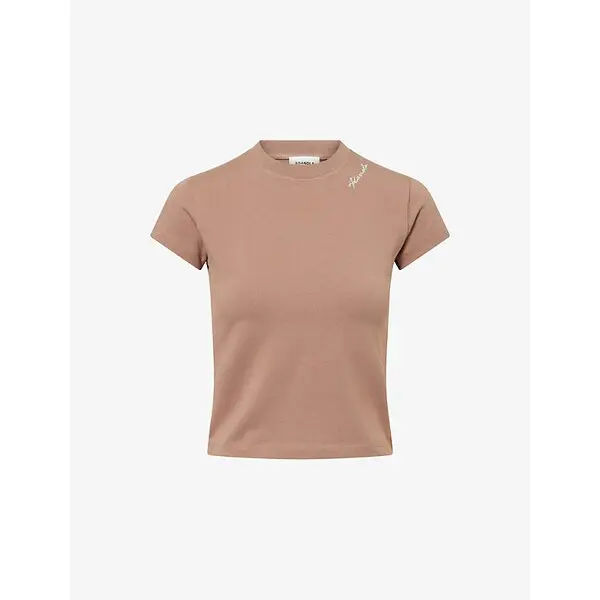 ADANOLA Cotton-jersey T-shirt - Dusty Brown