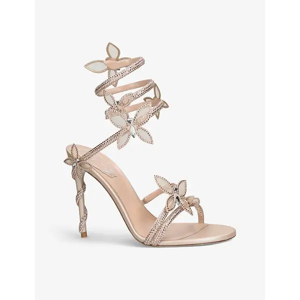 Rene Caovilla Margot Floral-embellished Heeled Sandals