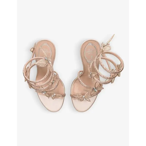 Rene Caovilla Margot Floral-embellished Heeled Sandals