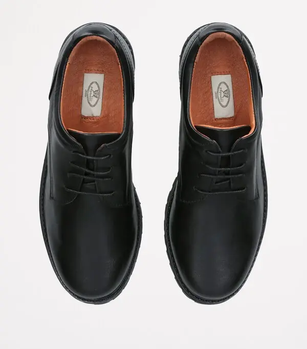 PAPOUELLI Leather Lace Up School Shoes