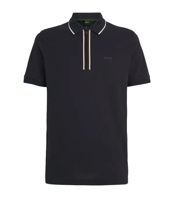 BOSS Stretch-cotton Philix Polo Shirt - Navy